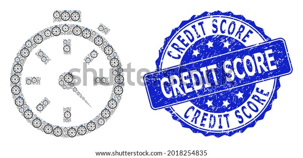 Credit Score Grunge Round Stamp Seal Stock Vector (Royalty Free) 2018254835