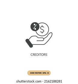 Creditors Icons Symbol Vector Elements Infographic Stock Vector ...