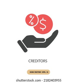 Creditors Icons Symbol Vector Elements Infographic Stock Vector ...