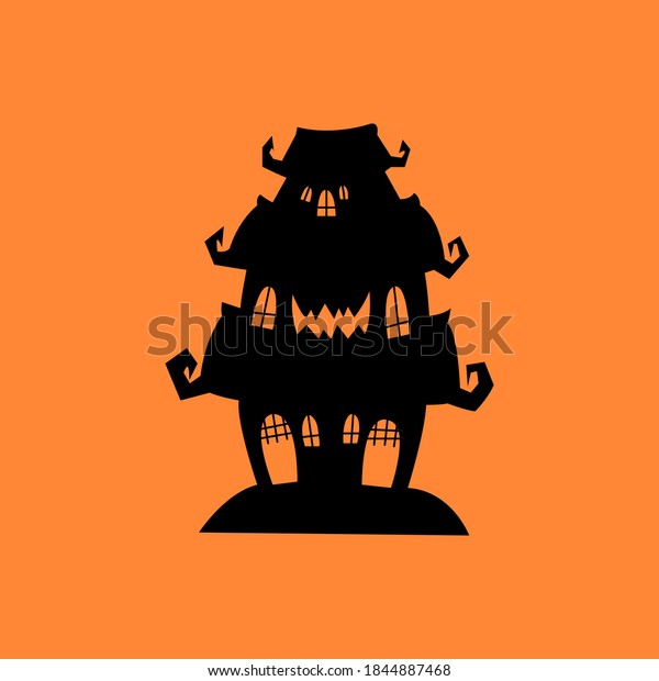 Creepy Castle House Vector Graphics: เวกเตอร์สต็อก (ปลอดค่าลิขสิทธิ์ ...