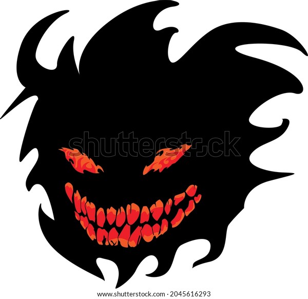 Creepy Smile Vector Art Style Stock Vector (Royalty Free) 2045616293 ...
