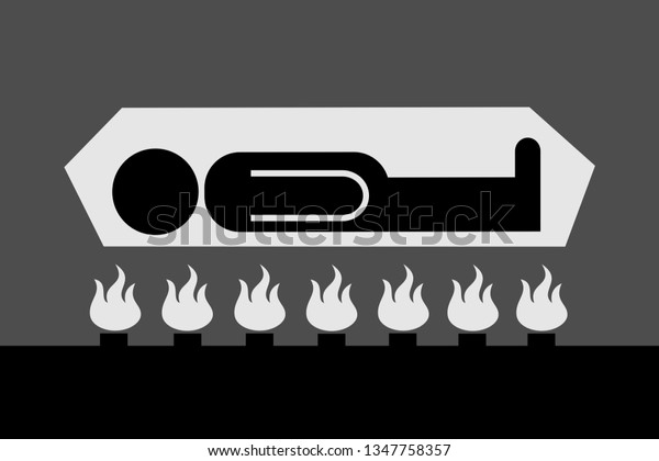 Cremation Dead Body Cremated On Furnace Stock Vector (Royalty Free ...