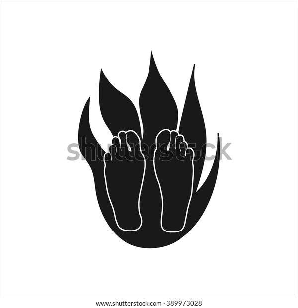 Cremation Dead Body Simple Icon On Stock Vector (Royalty Free) 389973028