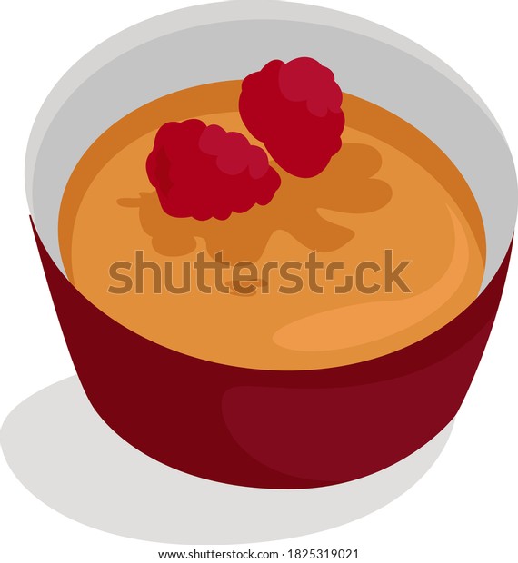 Creme Brulee Illustration Vector On White Stock Vector (Royalty Free ...