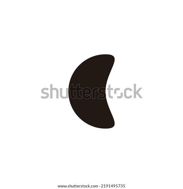 Crescent Moon Letter C Geometric Symbol Stock Vector (Royalty Free ...