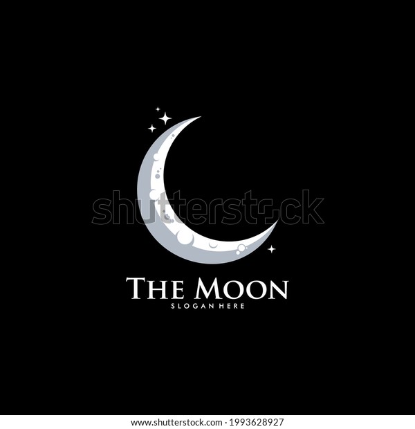 Crescent Moon Logo Design Concept Stock Vector (Royalty Free) 1993628927
