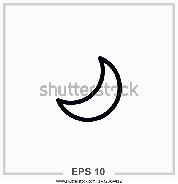 Crescent Outline Isolated Vector Illustration Stock Vector (Royalty ...