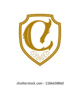 Crest Letter C Logo Stock Vector (Royalty Free) 1186658860 | Shutterstock