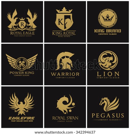 Crest Logo Collection Set Automotive Eagle Stock Vector (Royalty Free ...