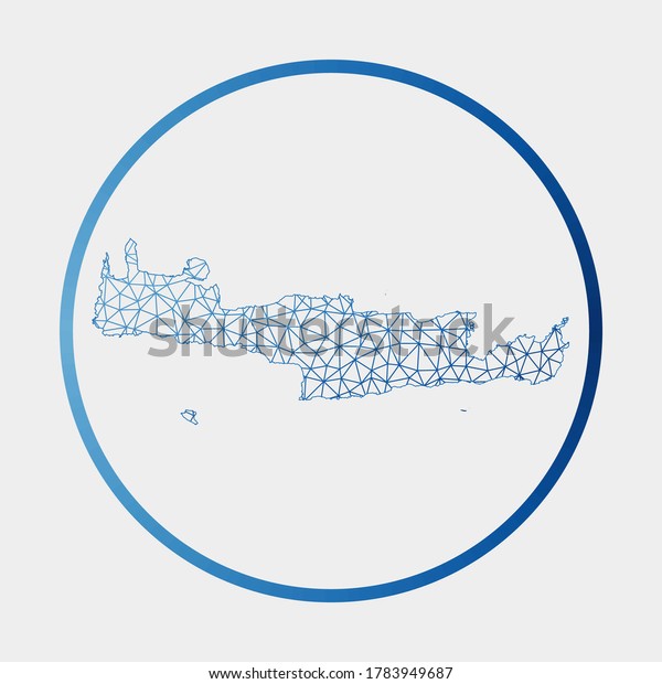 Crete Icon Network Map Island Round: เวกเตอร์สต็อก (ปลอดค่าลิขสิทธิ์ ...