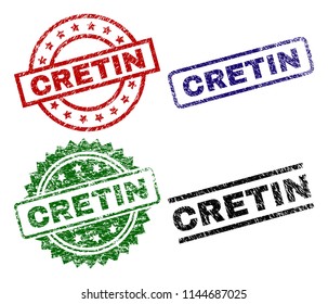 Cretin Seal Prints Damaged Surface Black Stock Vector (Royalty Free ...