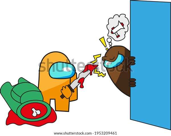 Crew Member Notices Traitor Standing Over Stock Vector (Royalty Free ...