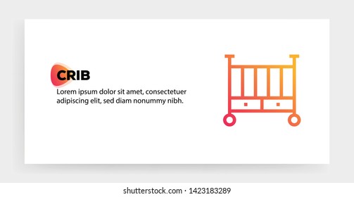Crib Icon Illustration Concept Stock Vector (Royalty Free) 1423183289 ...