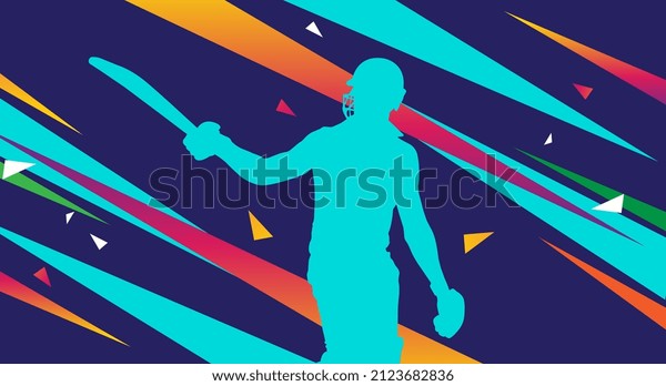 Cricket Abstract Colorful Background Vector Illustration Stock Vector ...