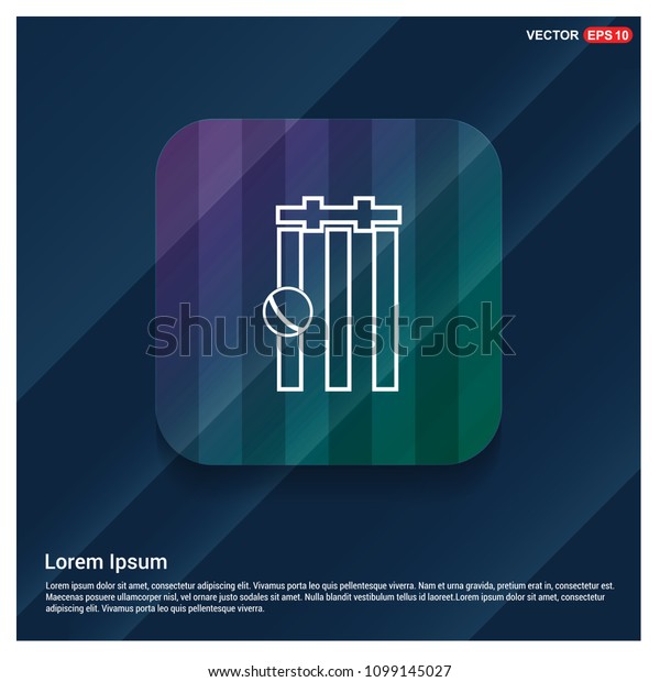 Cricket Bails Icon Stock Vector (Royalty Free) 1099145027 | Shutterstock