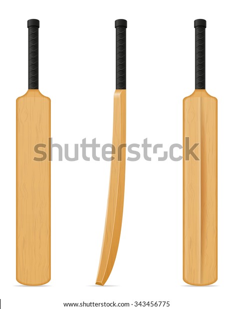 Cricket Bat Vector Illustration Isolated On Stock Vector (Royalty Free ...
