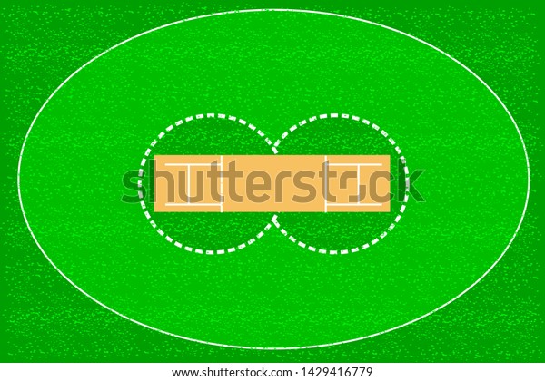 Cricket Court Vector Illustration Background Layout Stock Vector ...