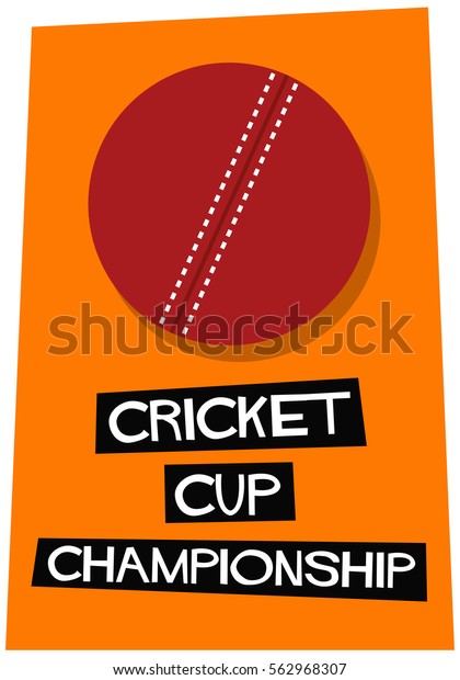 Cricket Cup Championship Flat Style Vector Stock Vector (Royalty Free ...