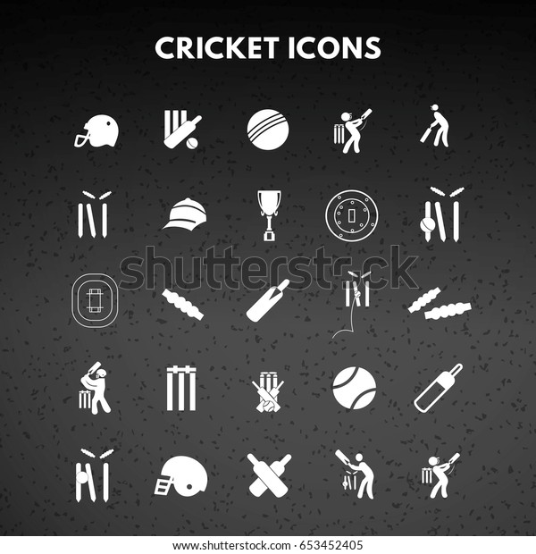 Cricket Icons: เวกเตอร์สต็อก (ปลอดค่าลิขสิทธิ์) 653452405 | Shutterstock
