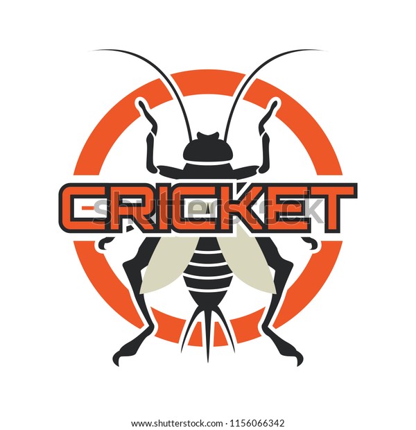 Cricket Insect Logo Isolated On White Stock Vector (Royalty Free ...