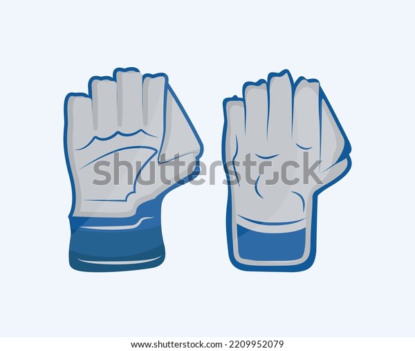 Cricket Kiper Gloves Illustration 2d Vector Stock Vector (Royalty Free ...