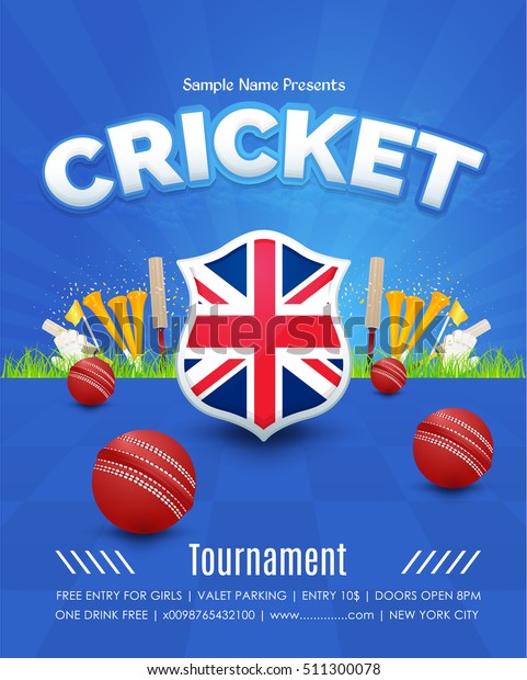 Cricket National Theme Poster Background Vector Stock Vector (Royalty ...