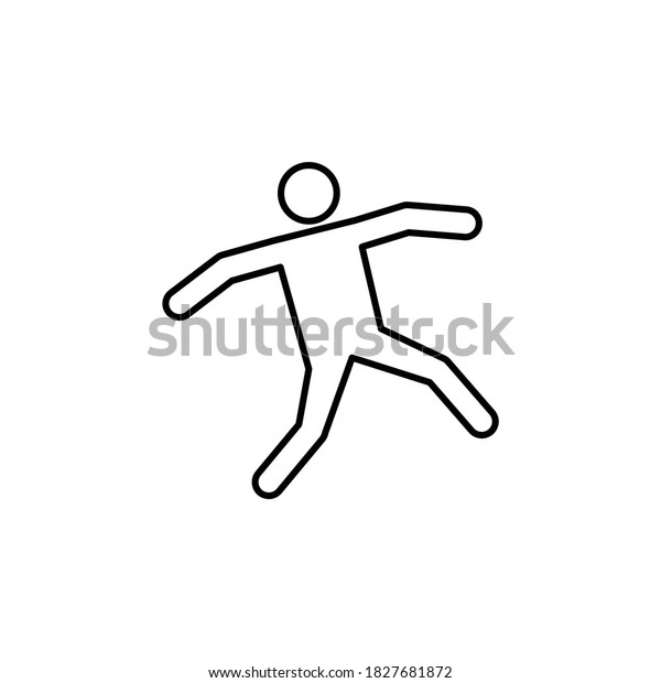 Cricket Player Line Icon Signs Symbols Stock Vector (Royalty Free ...