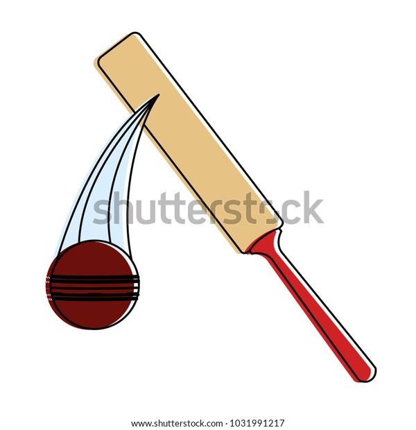 Cricket Racket Ball Equipment Stock Vector (Royalty Free) 1031991217 ...