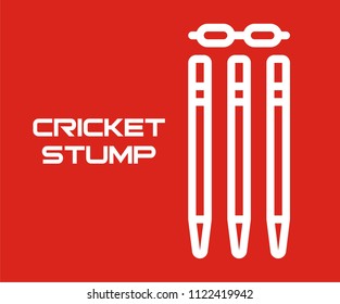 Cricket Stump Vector Icon Stock Vector (Royalty Free) 1122419942