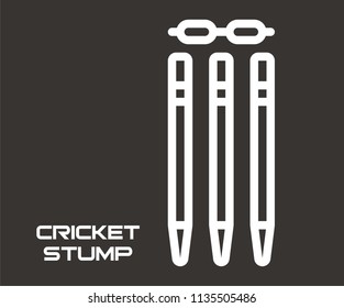 Cricket Stumps Vector Icon Stock Vector (Royalty Free) 1135505486 ...