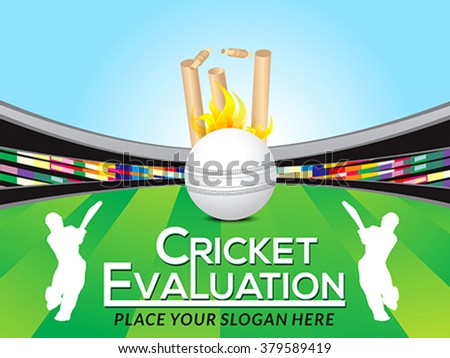 Cricket Tournament Banner Template Vector Illustration Stock Vector ...
