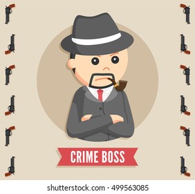 Crime Boss Circle Logo Stock Vector (Royalty Free) 499563085 | Shutterstock