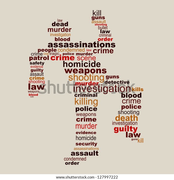 Crime Scene Concept Poster Stock Vector (Royalty Free) 127997222