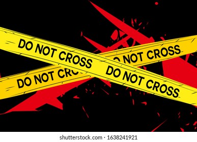 Crime Scene Do Not Cross Chalk Stock Vector (Royalty Free) 453970798