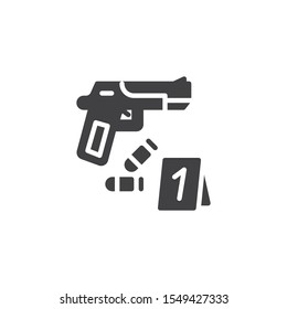 Crime Scene Evidence Vector Icon Filled Stock Vector (Royalty Free ...