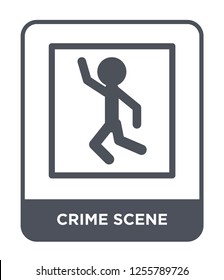 Crime Scene Icon Vector On White Stock Vector (Royalty Free) 1255789726 ...