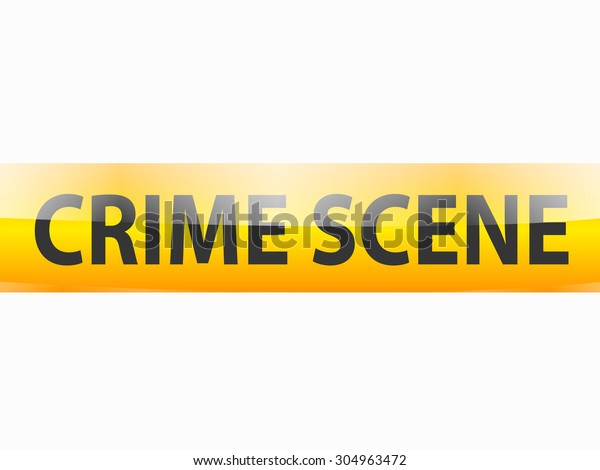Crime Scene Text On Yellow Tapes Stock Vector (Royalty Free) 304963472 ...