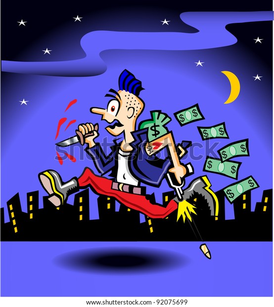 Criminal Cartoon Character Stock Vector (Royalty Free) 92075699 ...