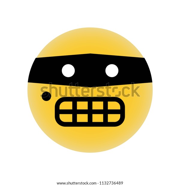 Criminal Emoji Vector Icon Simple Element Stock Vector (Royalty Free ...