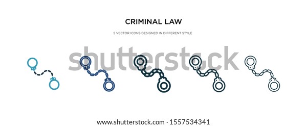 Criminal Law Icon Different Style Vector Stock Vector (Royalty Free ...