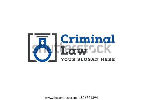 Criminal Law Logo Design Vector Template Stock Vector (Royalty Free ...