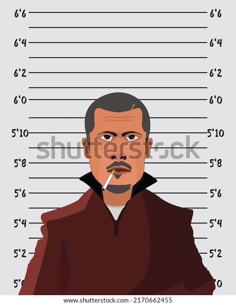 Criminal Mugshot Front View Measuring Scale: เวกเตอร์สต็อก (ปลอดค่า ...