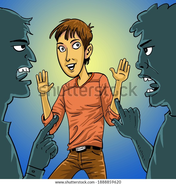 Criminal Threatening Warning Man Stock Vector (Royalty Free) 1888859620 ...