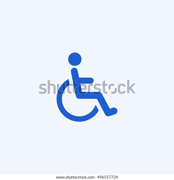 Cripple Icon Isolated White Background Stock Vector (Royalty Free ...