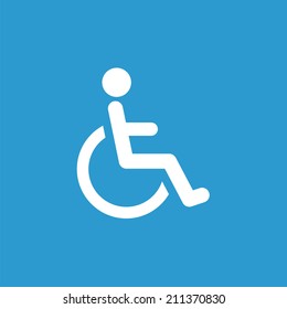Cripple Icon Isolated White On Blue Stock Vector (Royalty Free ...