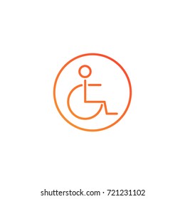 Cripple Icongradient Illustration Isolated Vector Sign Stock Vector ...