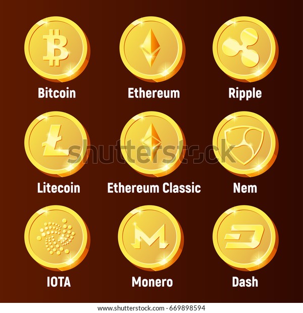 Monnaies de logo doré en devise : image vectorielle de stock (libre de ...