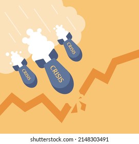 Crisis Concept Bankruptcy Falling Down Profit Stock Vector (Royalty Free) 2148303491 | Shutterstock