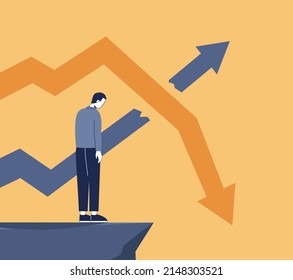 Crisis Concept Bankruptcy Falling Down Profit Stock Vector (Royalty Free) 2148303521 | Shutterstock
