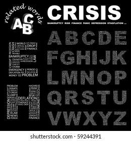 Crisis Vector Letter Collection Illustration Different Stock Vector ...